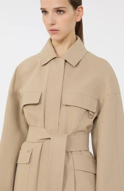 MM BY MAX MARA Cotton-blend Belted Trench Coat