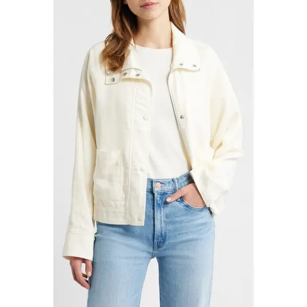 Bernardo Crop Utility Jacket - White