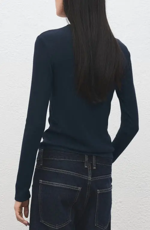 Mango Crewneck Top - Night Blue