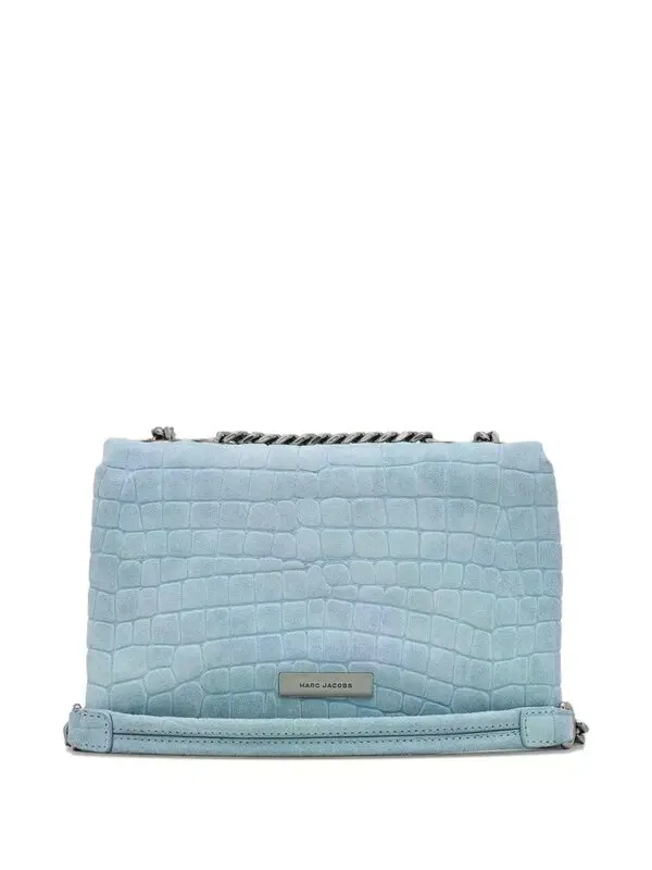 Marc Jacobs Slim Croc Suede Dual-chain Shoulder Bag - Blue