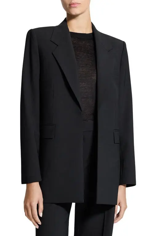 Theory Relaxed Stretch Wool Open Blazer