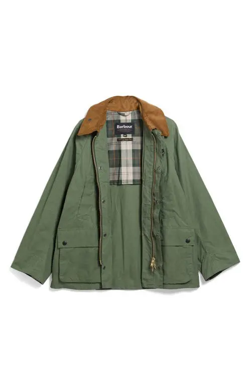 Barbour Bedale Coated Cotton Jacket - Winter Moss