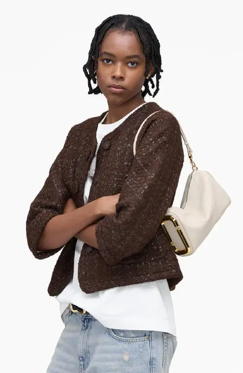 Marc Jacobs The Leather Snapshot Shoulder Bag - Cloud White