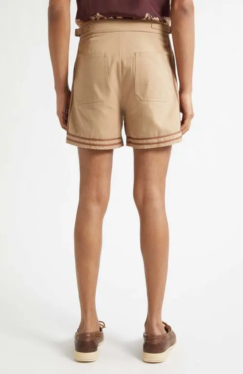 BODE Canteen Cotton Twill Shorts - Khaki