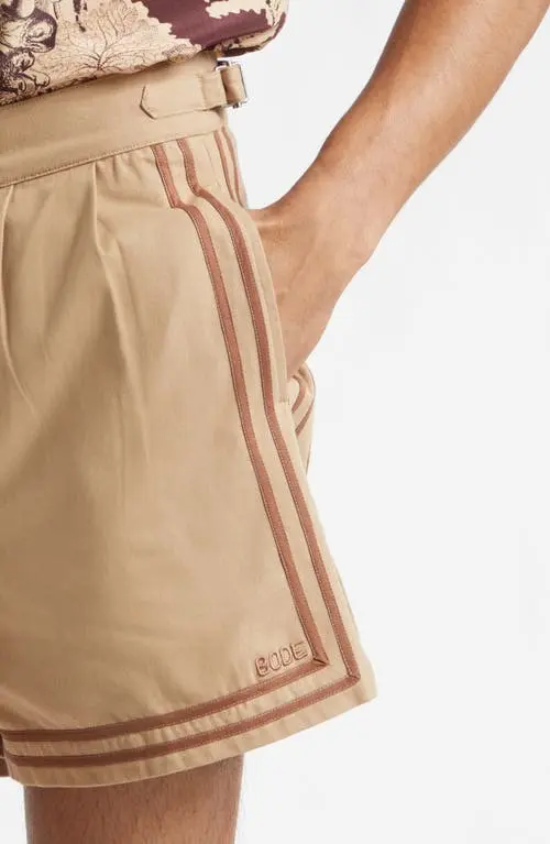 BODE Canteen Cotton Twill Shorts - Khaki