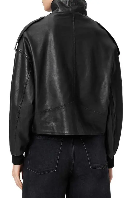 ALLSAINTS Lowden Leather Bomber Jacket