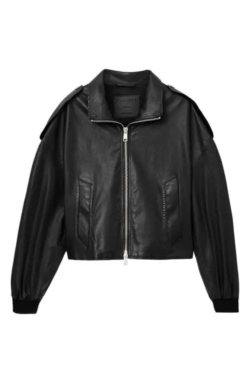 ALLSAINTS Lowden Leather Bomber Jacket