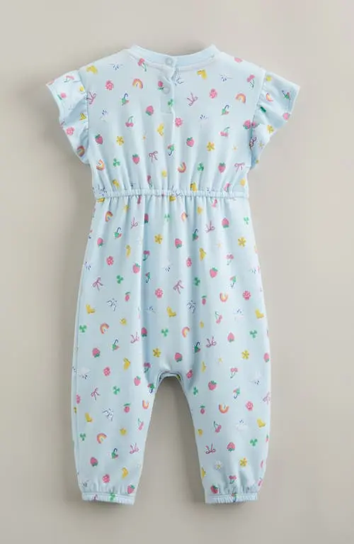 TUCKER + TATE Ruffle Sleeve Romper - Blue Delicate Rainy Day