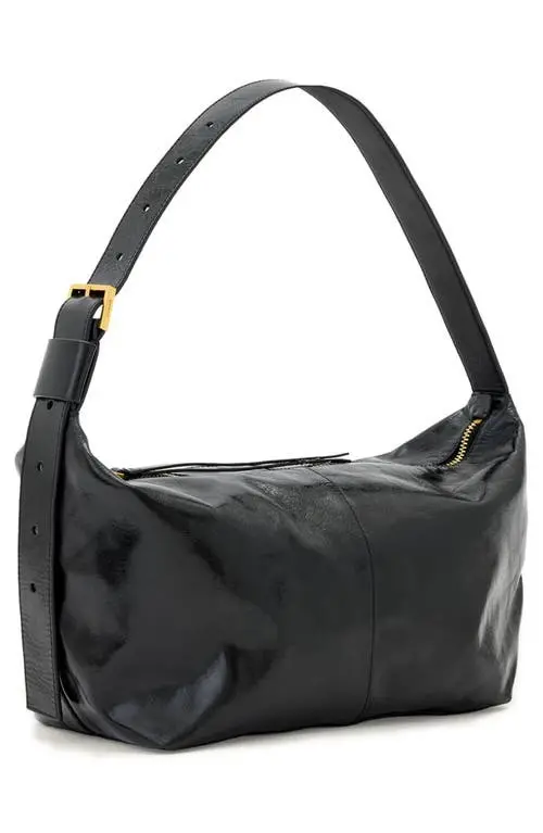 ALLSAINTS Jean Ray Leather Shoulder Bag - Black