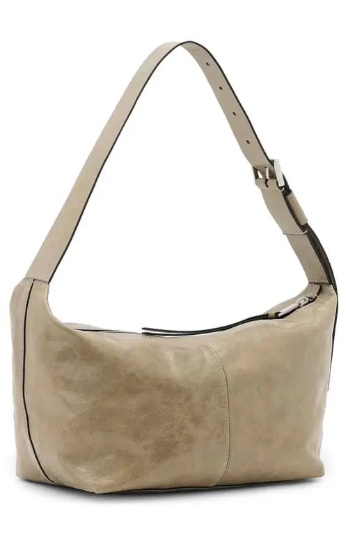 ALLSAINTS Jean Ray Leather Shoulder Bag - Pebble Grey
