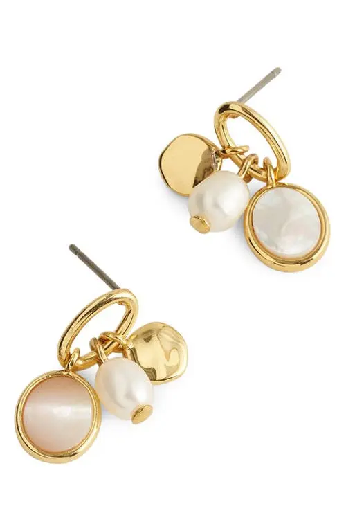 Madewell Cluster Drop Earrings - Antique Gold