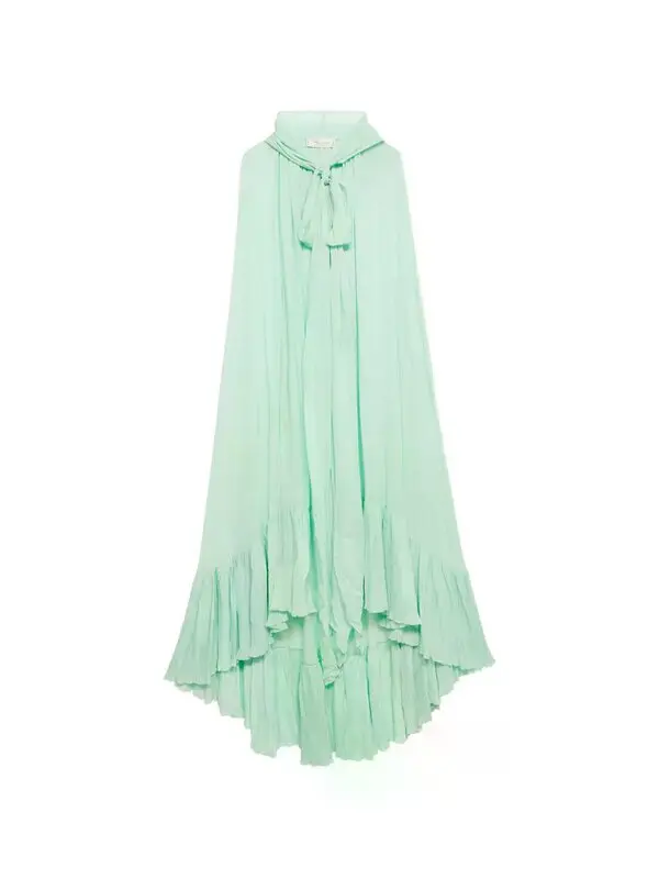 Blumarine Hooded Cape Dress - Green