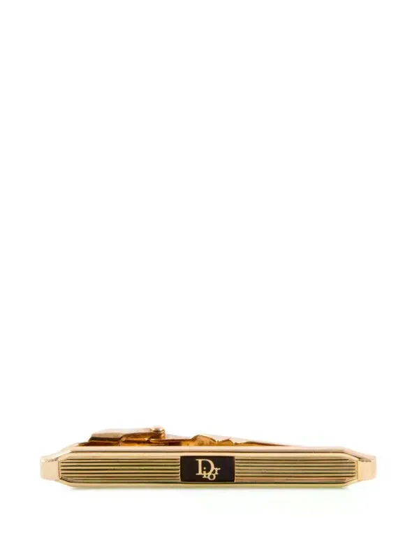 Dior 1980s Logo-detail Tie Link - Gold