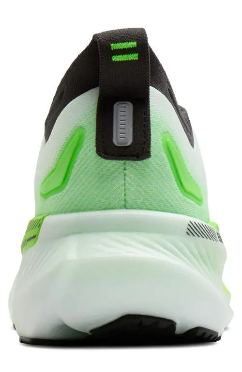 Brooks Glycerin Gts 23 Lace-up Running Shoe - White/phantom/green Gecko