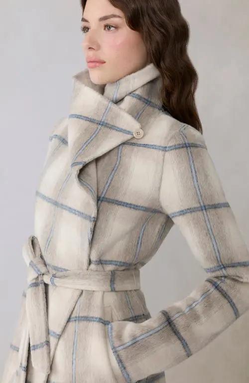 Soia & Kyo Plaid Wool-blend Wrap Coat
