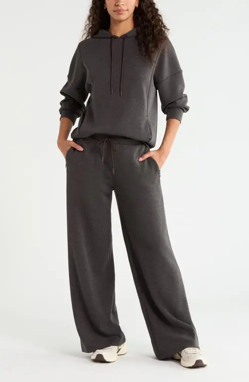 Zella Soft Luxe Wide Leg Pants - Brown Mole Heather