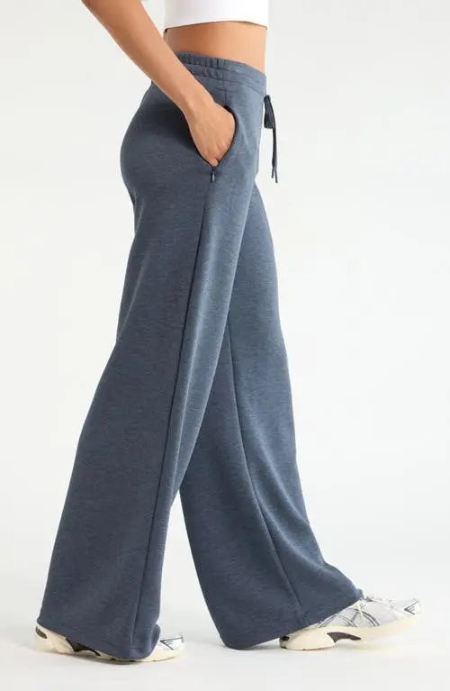 Zella Soft Luxe Wide Leg Pants - Navy Armada Heather