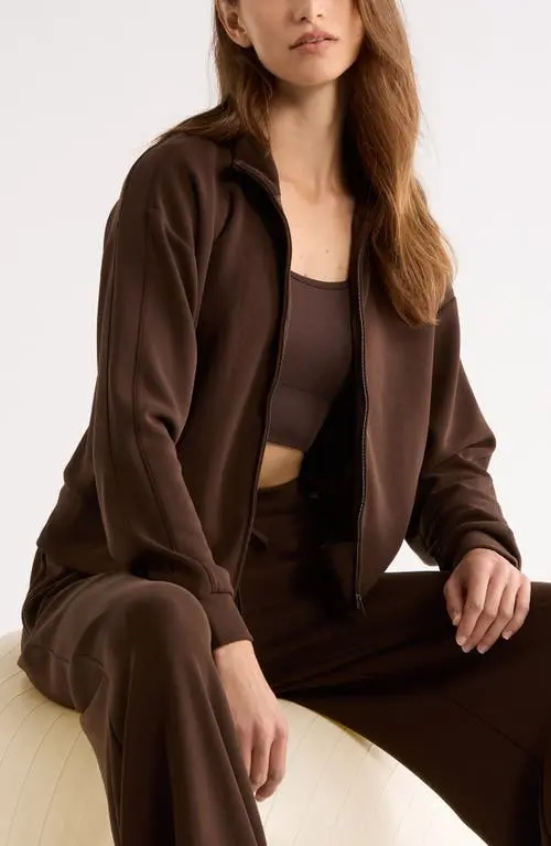 Zella Ultra Soft Zip Jacket - Brown Mole'