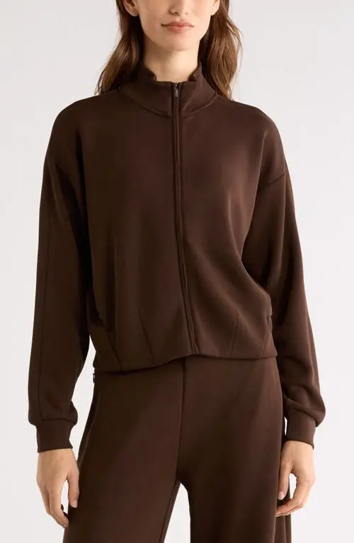 Zella Ultra Soft Zip Jacket - Brown Mole'