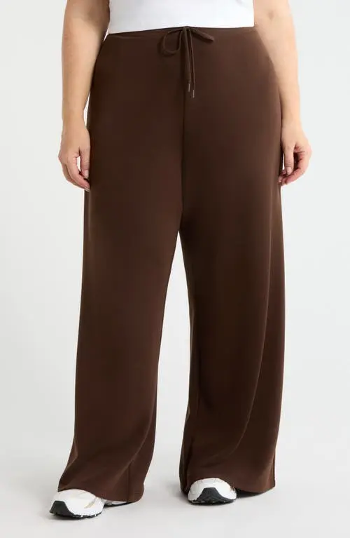 Zella Soft Luxe Wide Leg Pants - Brown Mole'