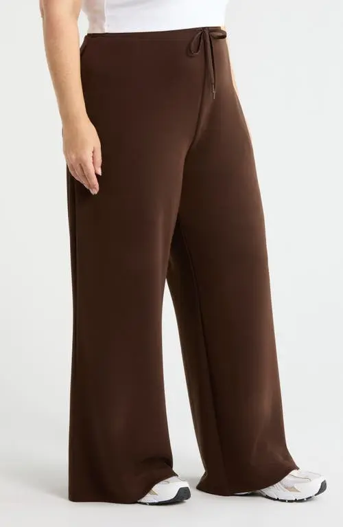 Zella Soft Luxe Wide Leg Pants - Brown Mole'