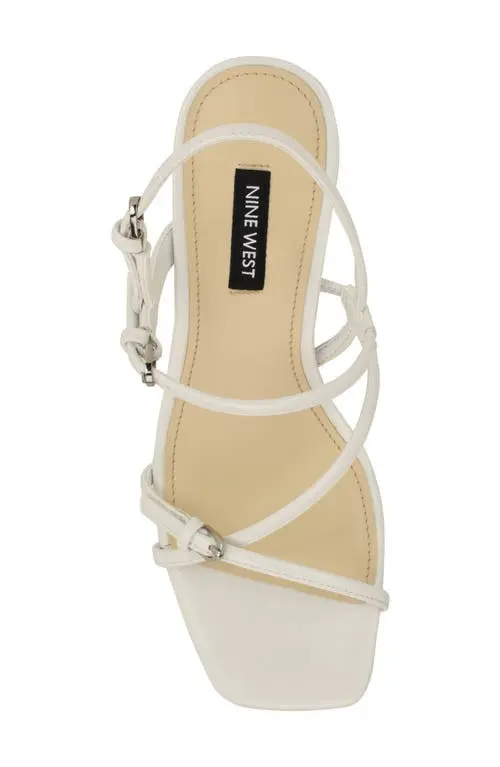 Nine West Hayla Strappy Kitten Heel Sandals - White