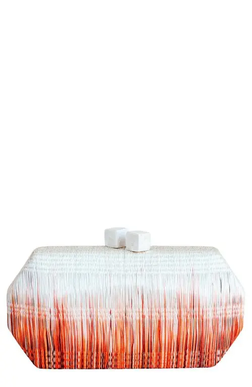 Likhâ Ombré Octagon Clutch - Fire Orange
