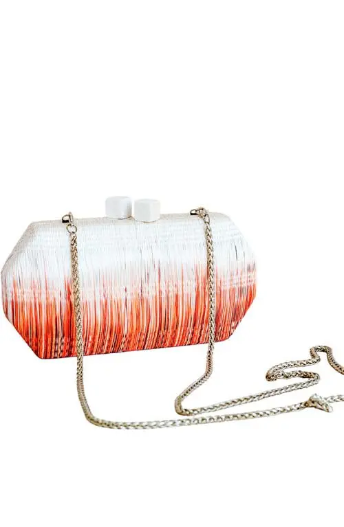 Likhâ Ombré Octagon Clutch - Fire Orange