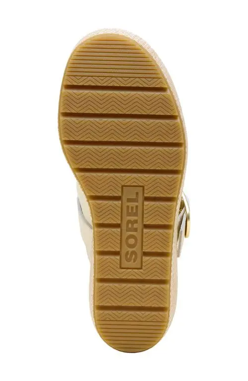 Sorel Sunpeak Platform Wedge Sandal - Chalk/gum 16