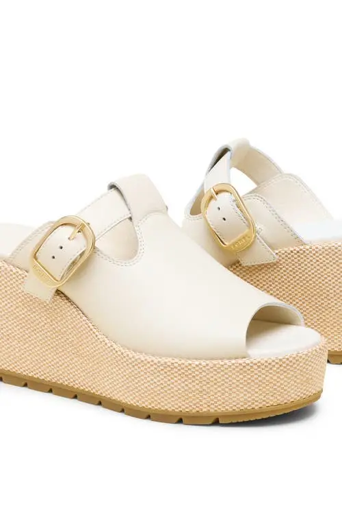 Sorel Sunpeak Platform Wedge Sandal - Chalk/gum 16