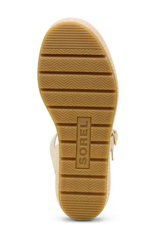 Sorel Sunpeak Platform Wedge Sandal - Chalk/gum