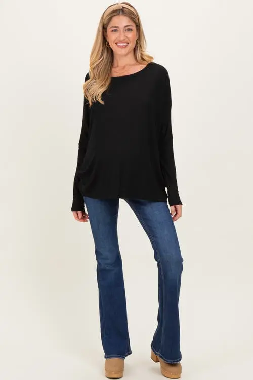 PINKBLUSH Maternity Flared Jeans - Navy Blue