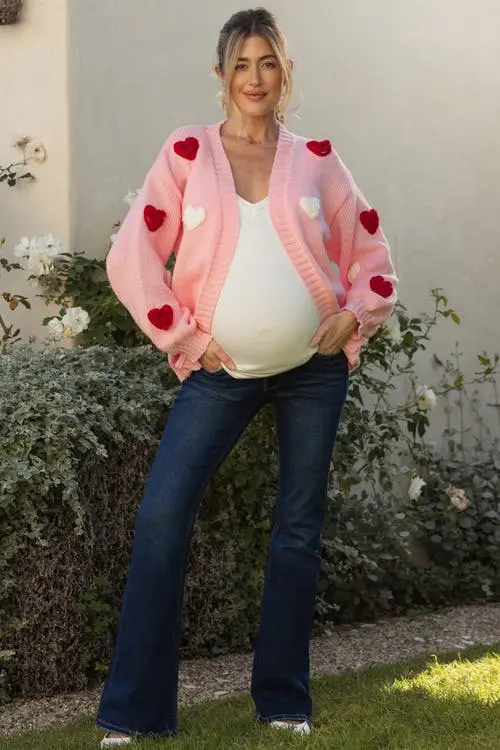 PINKBLUSH Maternity Flared Jeans - Navy Blue