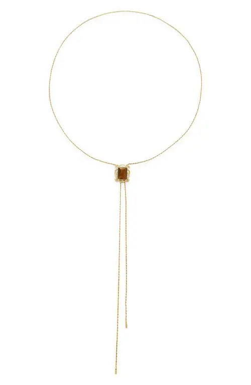 PETIT MOMENTS Viva Bolo Necklace - Gold/brown