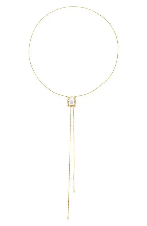 PETIT MOMENTS Viva Bolo Necklace - Gold/pearl