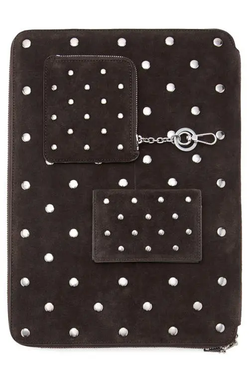 Mango Studded Suede Card Case