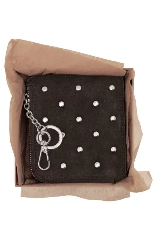 Mango Studded Suede Card Case