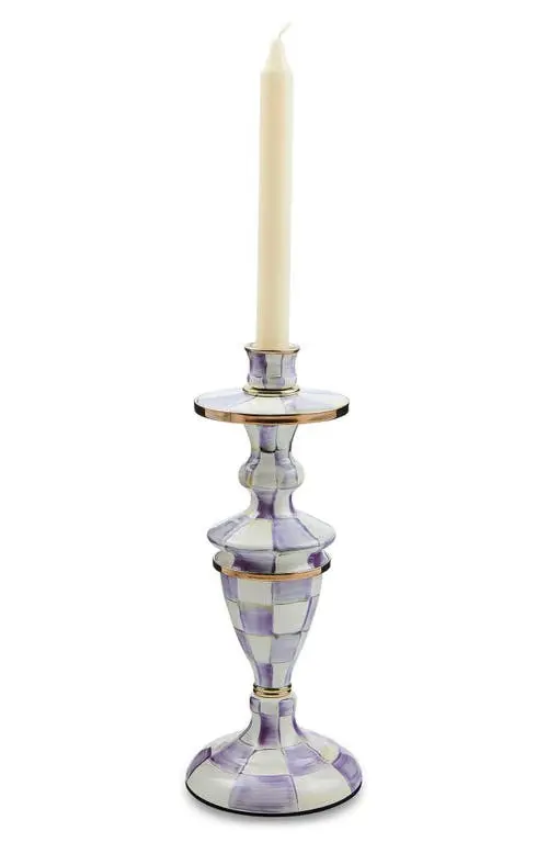 MACKENZIE-CHILDS Check Candlestick Holder - Violet