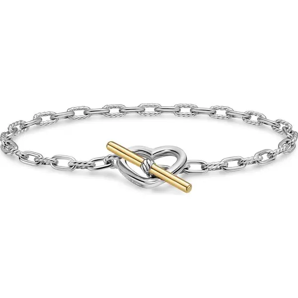 David Yurman Dy Madison Heart Toggle Bracelet - Silver