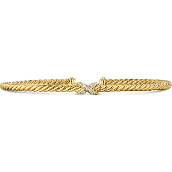 David Yurman Micro Cable Flex X Bracelet - Gold