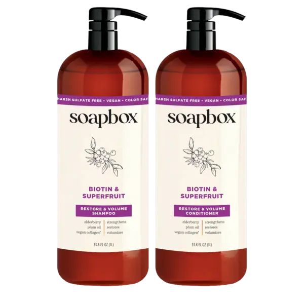 SOAPBOX Biotin Shampoo & Conditioner Duo - One-color