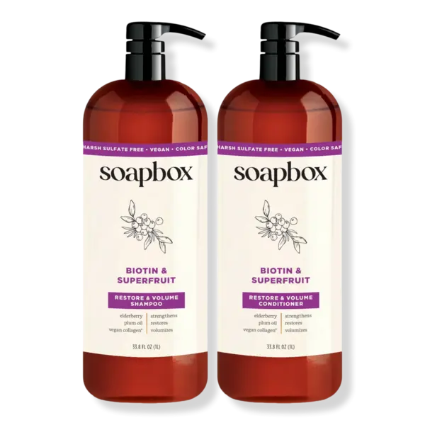 SOAPBOX Biotin Shampoo & Conditioner Duo - One-color