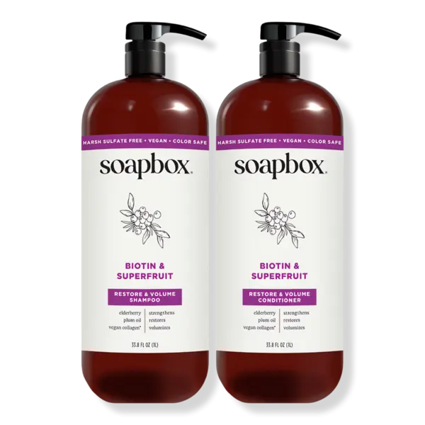 SOAPBOX Biotin Shampoo & Conditioner Duo - One-color