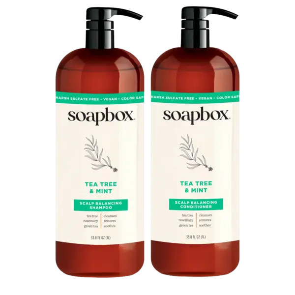 SOAPBOX Tea Tree Shampoo & Conditioner Duo - One-color