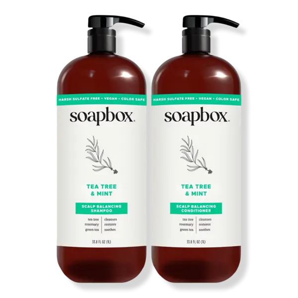 SOAPBOX Tea Tree Shampoo & Conditioner Duo - One-color