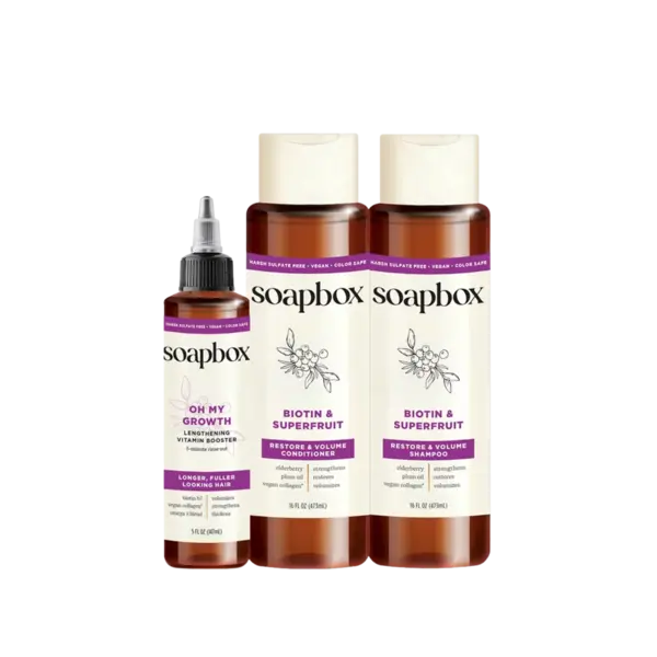 SOAPBOX Biotin & Superfruit Restore & Volume Haircare Essentials - One-color
