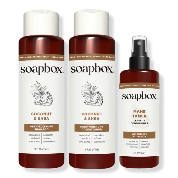 SOAPBOX Coconut & Shea Deep Moisture Haircare Essentials - One-color