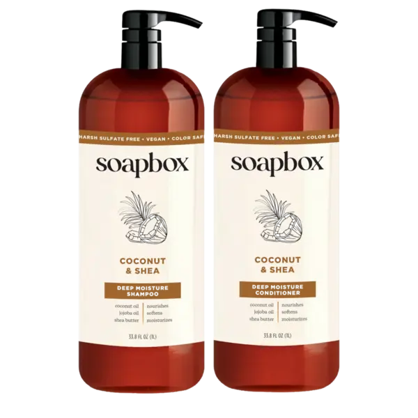 SOAPBOX Coconut Shampoo & Conditioner Duo - One-color