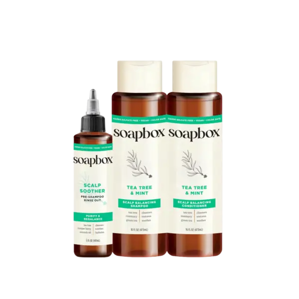 SOAPBOX Tea Tree & Mint Scalp Balancing Haircare Essentials - One-color