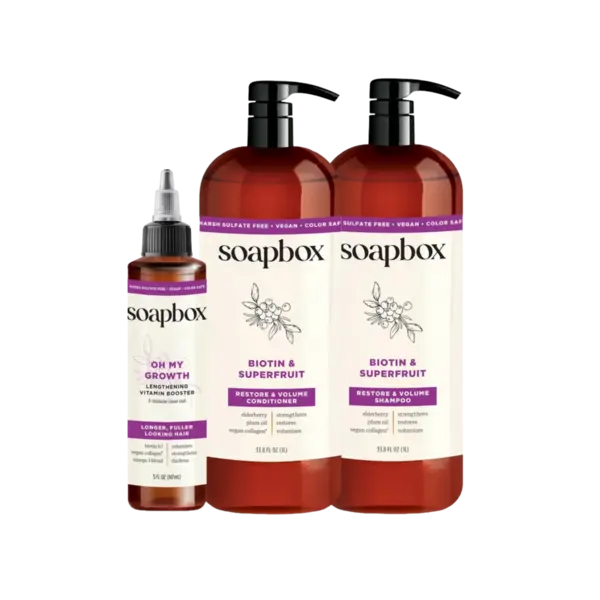 SOAPBOX Biotin & Superfruit Restore & Volume Haircare Essentials - One-color